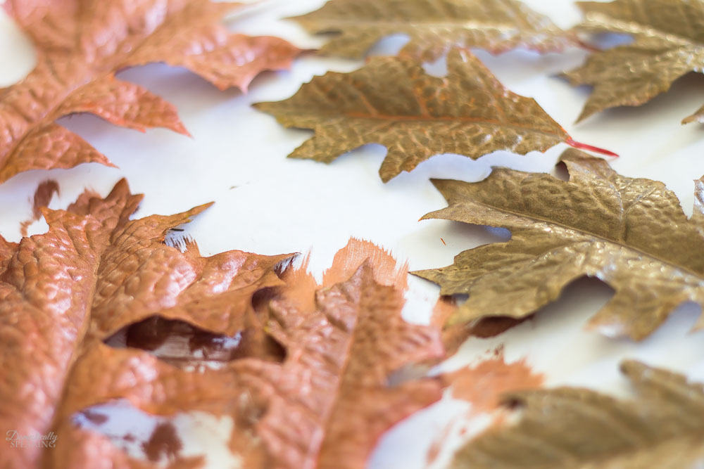 Metallic Browns and Gold Leaf Fall Wreath - Domestically Designed