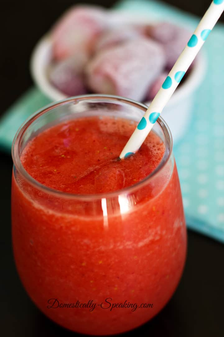 Sonic Inspired Strawberry Limeade Slush - Domestically Speaking