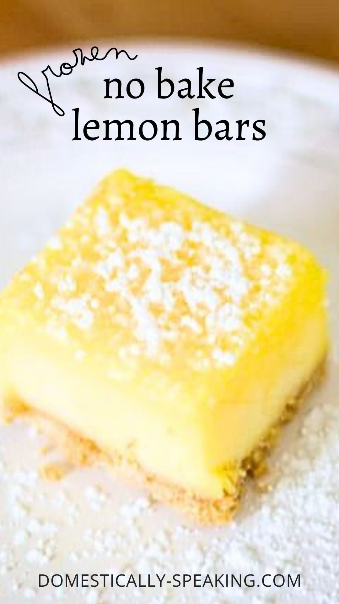 Frozen Lemon Bars Recipe - Domestically Speaking