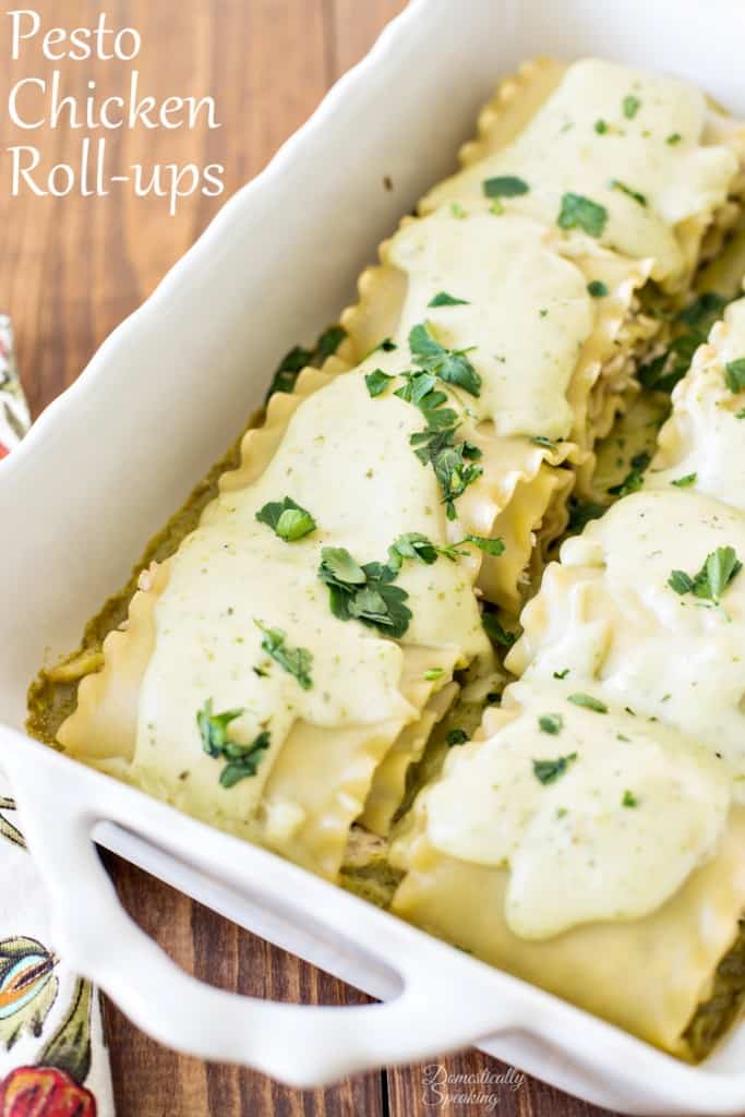 Pesto Sauce Lasagna Rollup
