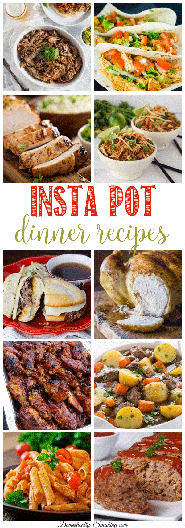 Quick and Delicious Insta Pot Dinner Recipes - Domestically Speaking