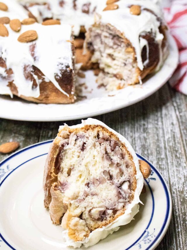 Delicious Cherry Almond Coffee Cake - Domestically Speaking