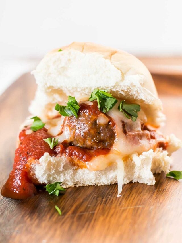 Easy Spicy Meatball Sliders - Domestically Speaking
