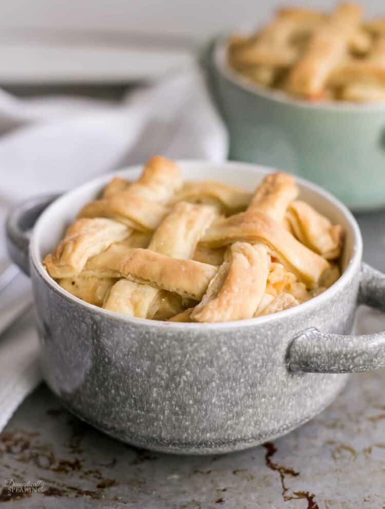 Rustic Chicken Pot Pie with Puff Pastry - Domestically Speaking