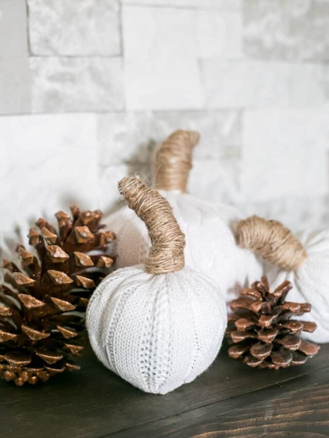 DIY Sweater Pumpkin - Domestically Speaking