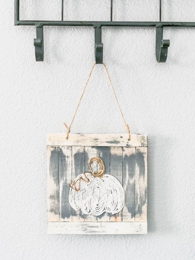 Farmhouse Twine Pumpkin Sign - Domestically Speaking