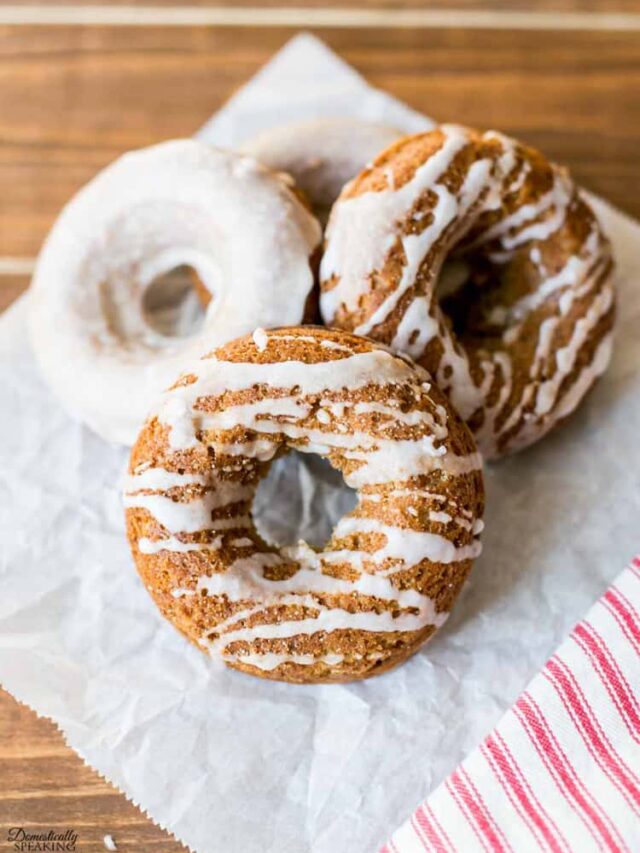 Cake Mix Gingerbread Donuts - Domestically Speaking