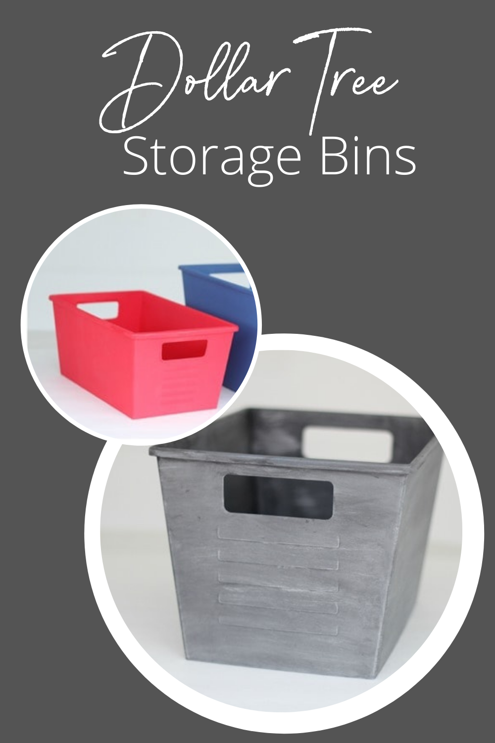 Turn Dollar Store Bins into Stylish Storage - Domestically Speaking