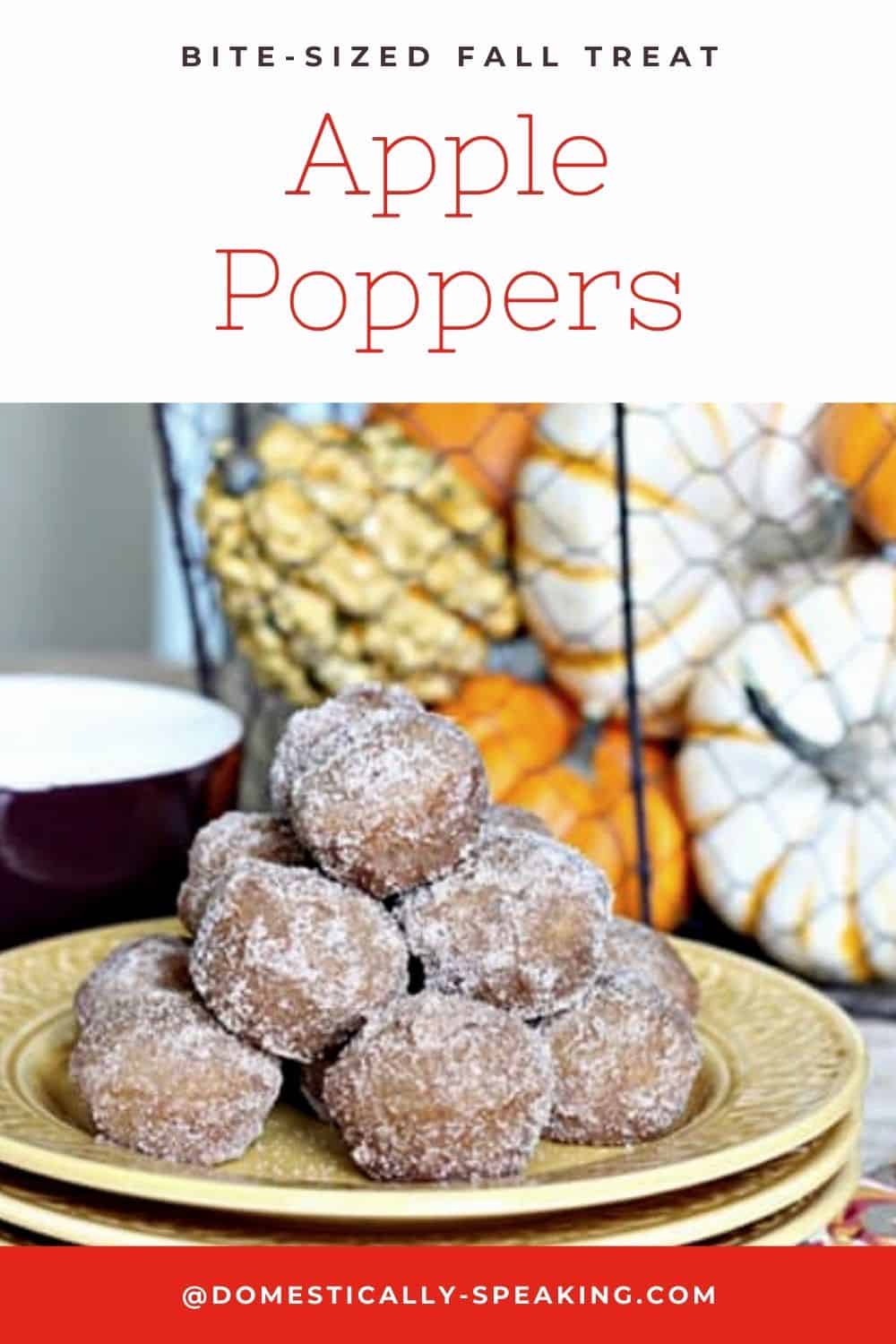 Apple Poppers Recipe - Mini Apple Muffins - Domestically Speaking