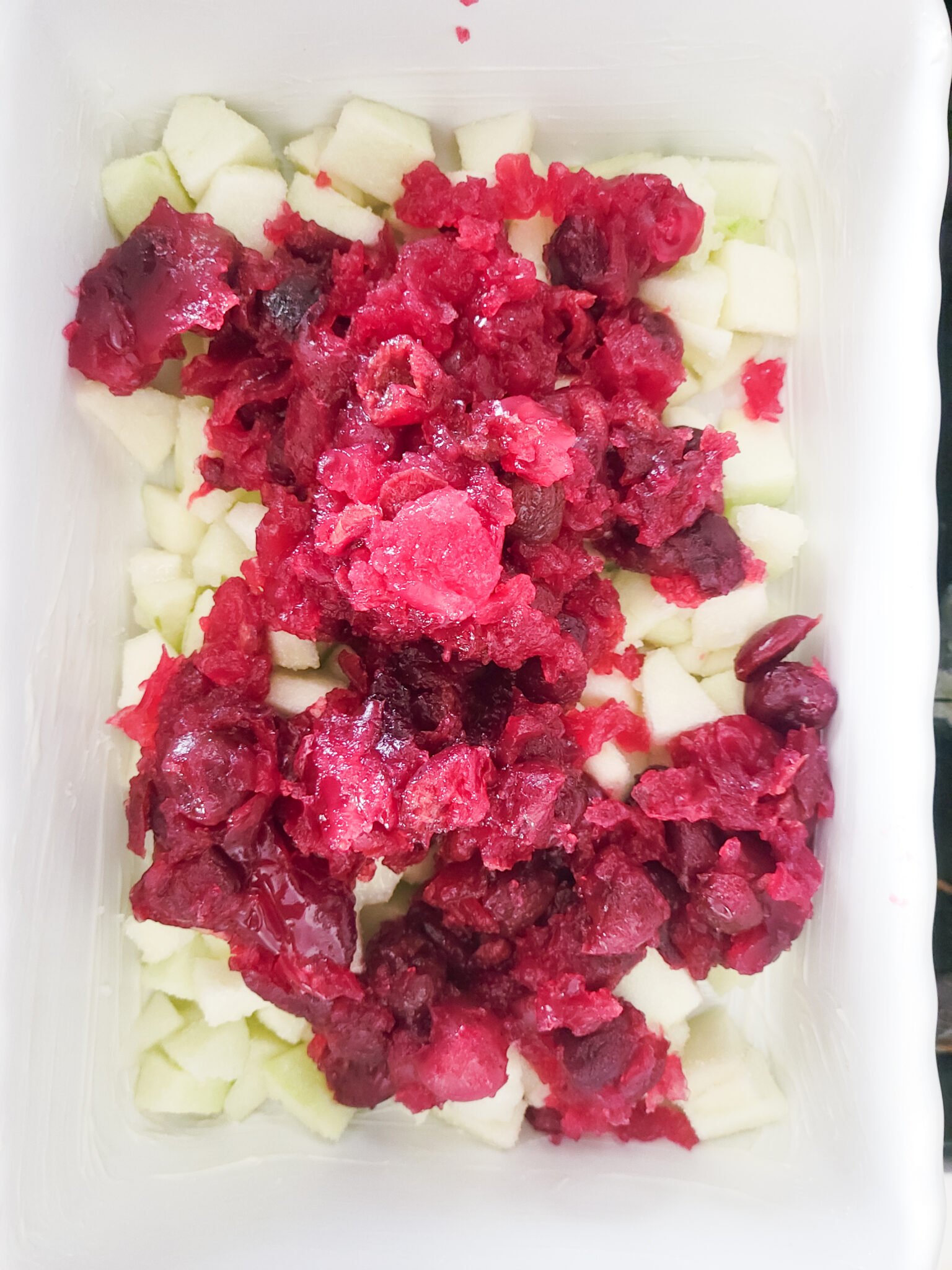 Quick and Easy Apple Cherry Crisp - Domestically Speaking