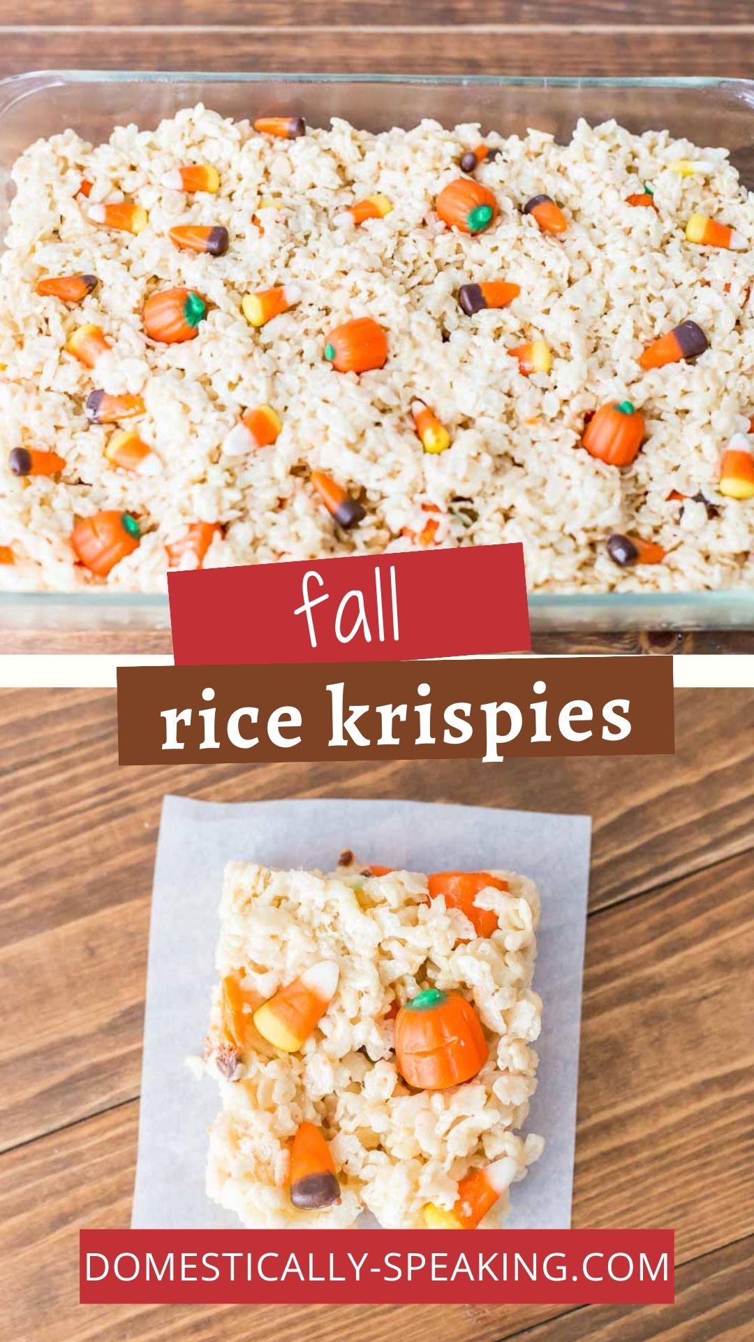 Harvest Rice Krispie Treats - Domestically Speaking