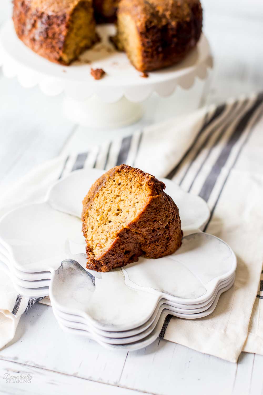 Banana Coffee Cake with Crumb Topping - Domestically Speaking