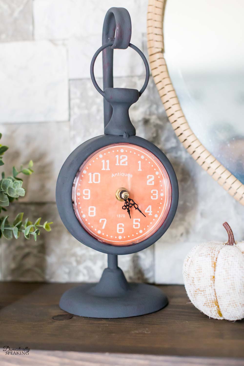 Desktop Hanging Clock Makeover - Domestically Designed