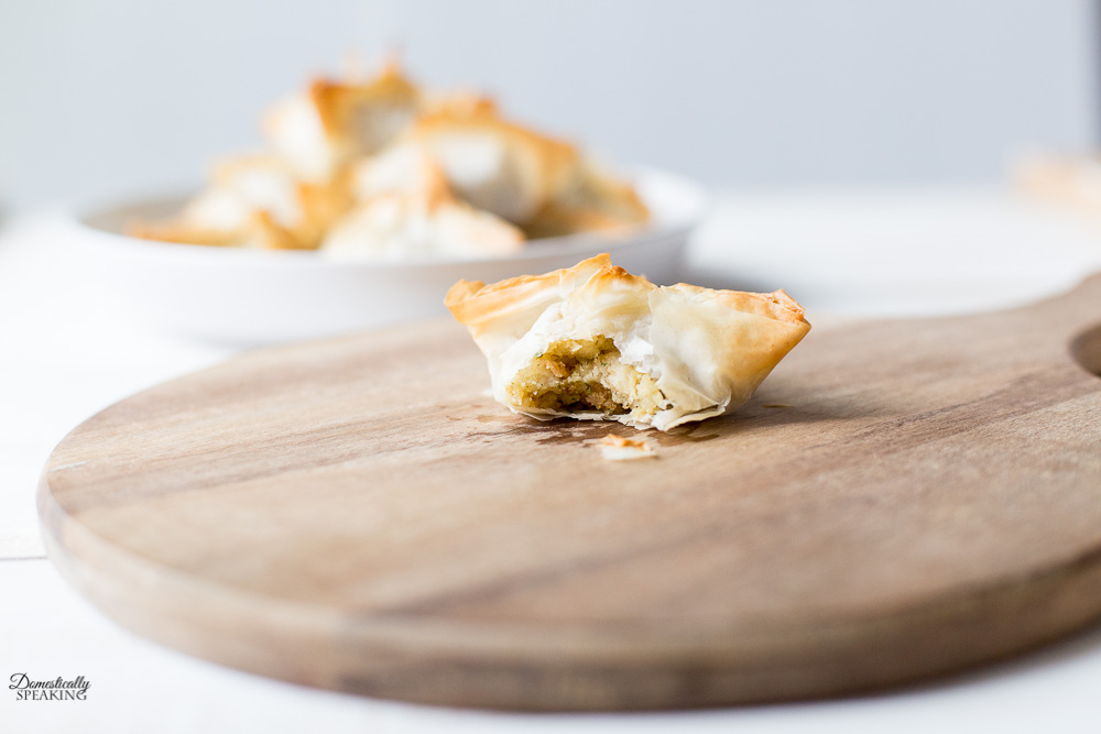 Easy Phyllo Wrapped Stuffing Bites Recipe - Domestically Speaking