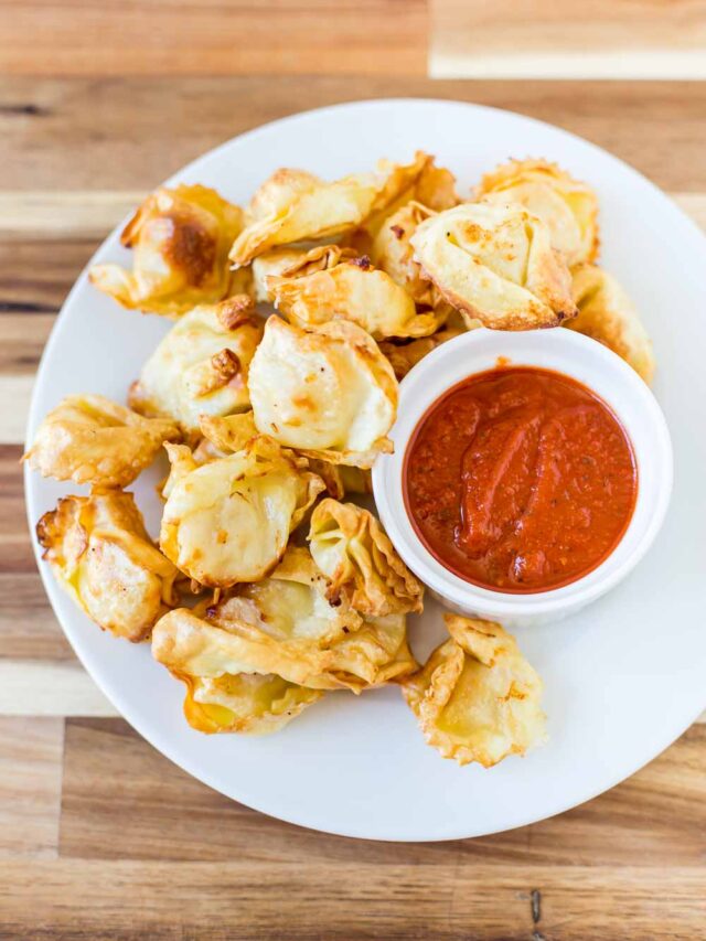 Easy Air Fryer 3 Cheese Tortellini - Domestically Speaking
