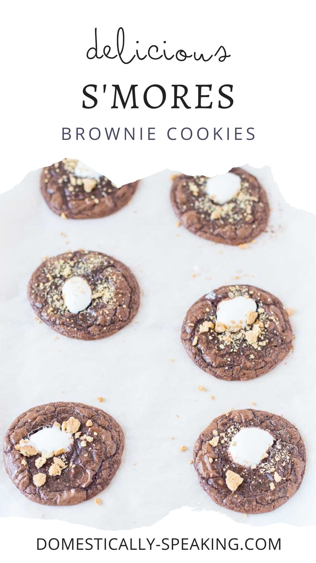 Smores Brownie Cookies - Domestically Speaking