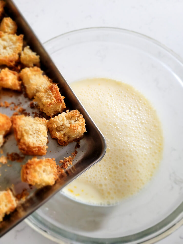 Apple Bread Pudding Loaf - Domestically Speaking