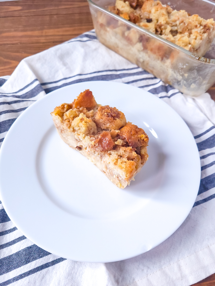 Apple Bread Pudding Loaf - Domestically Speaking