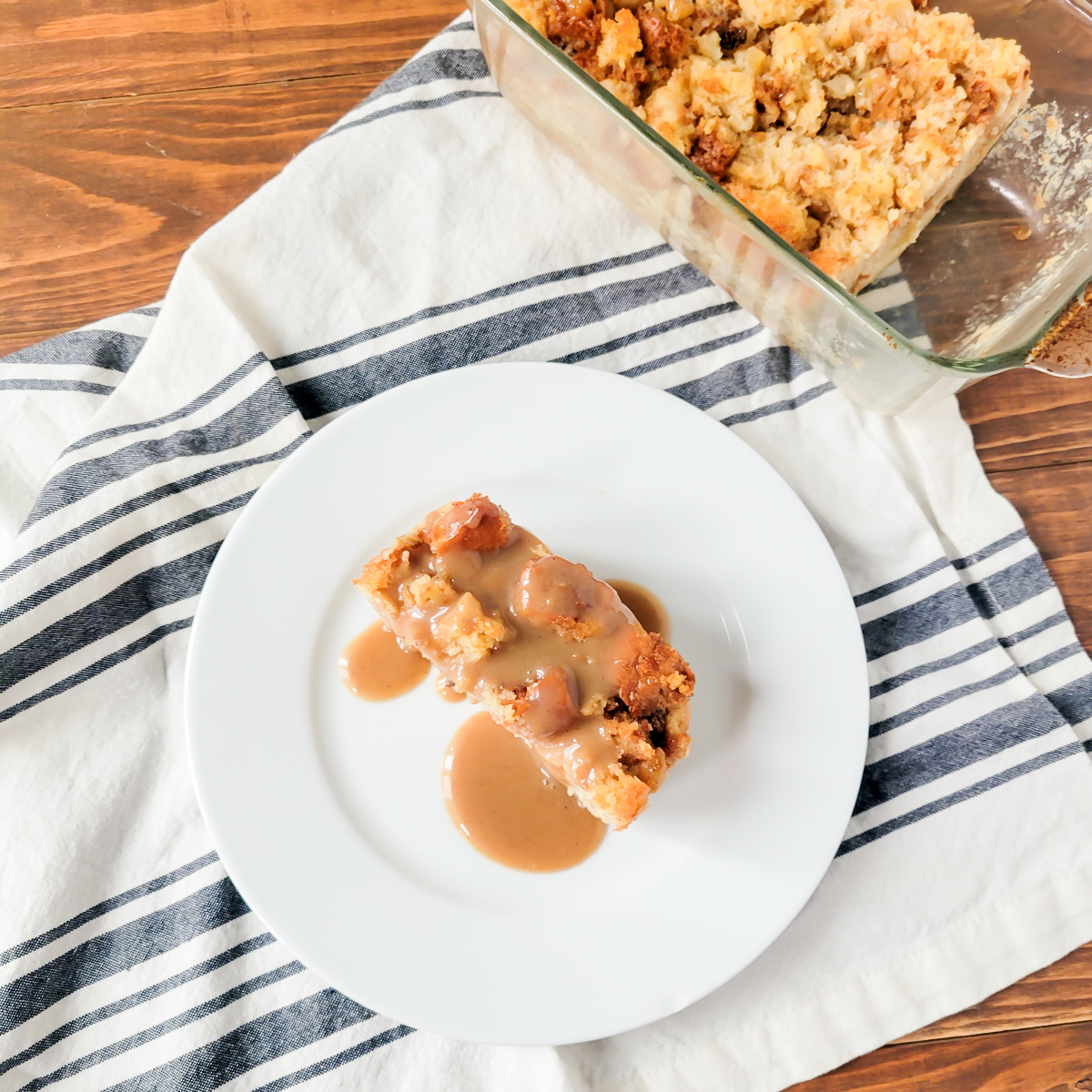 Apple Bread Pudding Loaf - Domestically Speaking
