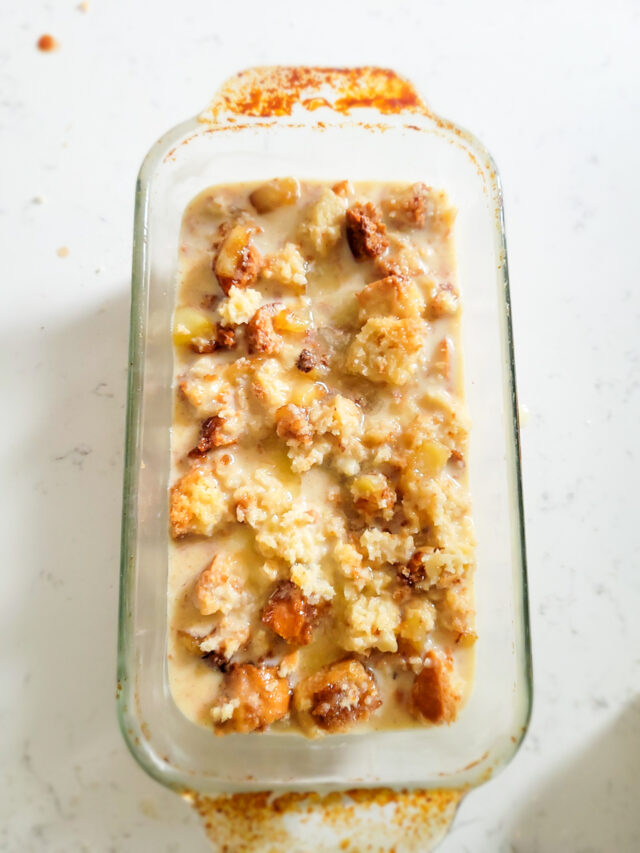 Apple Bread Pudding Loaf - Domestically Speaking