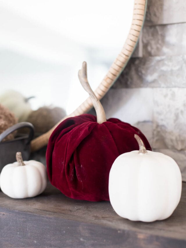 Make Your Own Velvet Pumpkins - Domestically Speaking