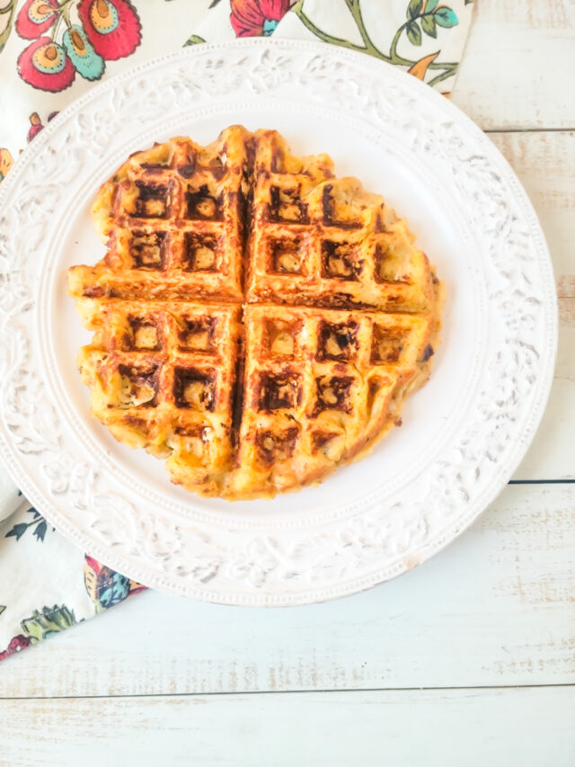 Delicious Thanksgiving Leftovers Waffles - Domestically Speaking