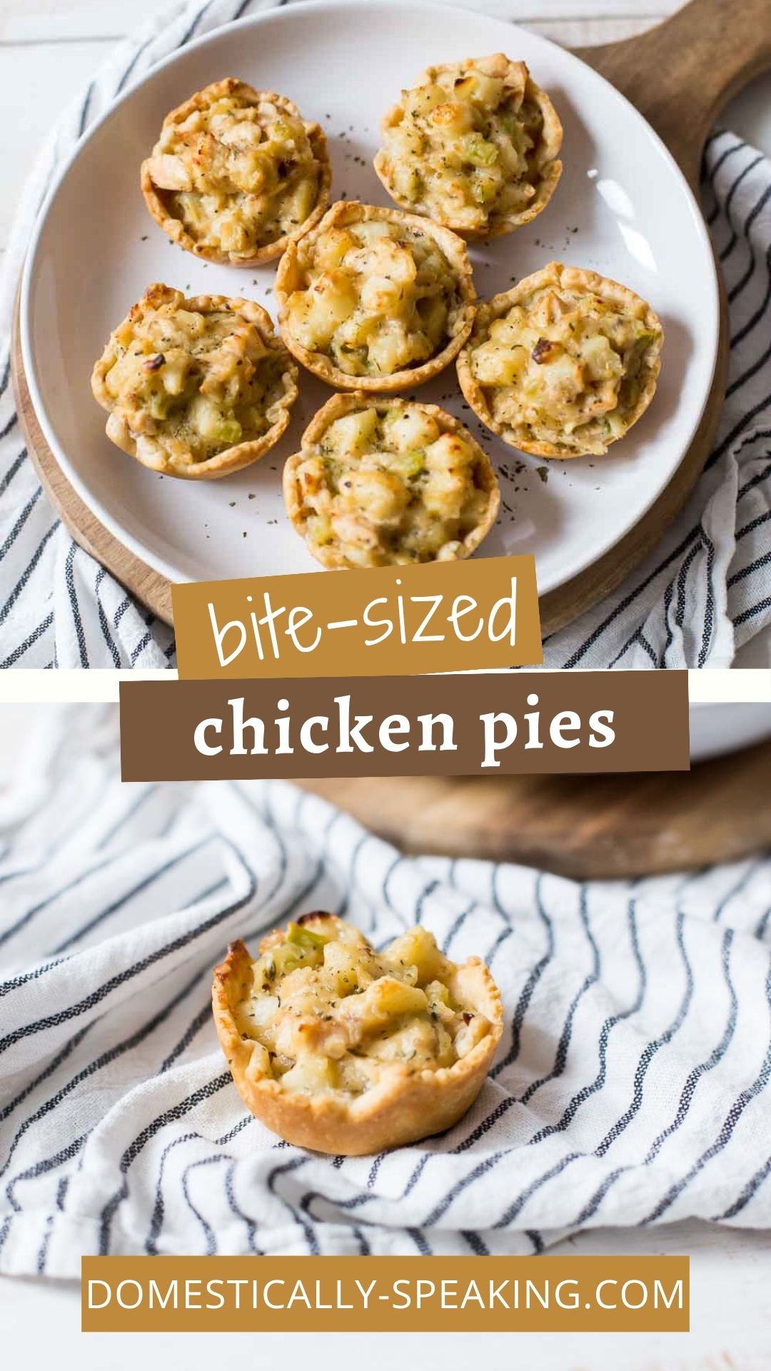 Mini Chicken Pot Pies Recipe - Domestically Speaking