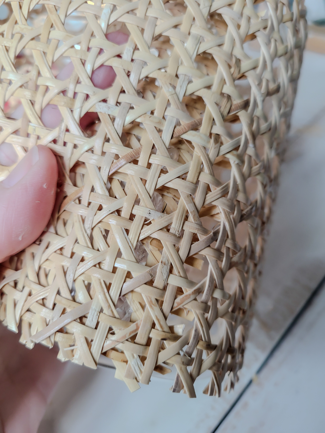 How To Make A Cane Wrapped Vase - Domestically Designed