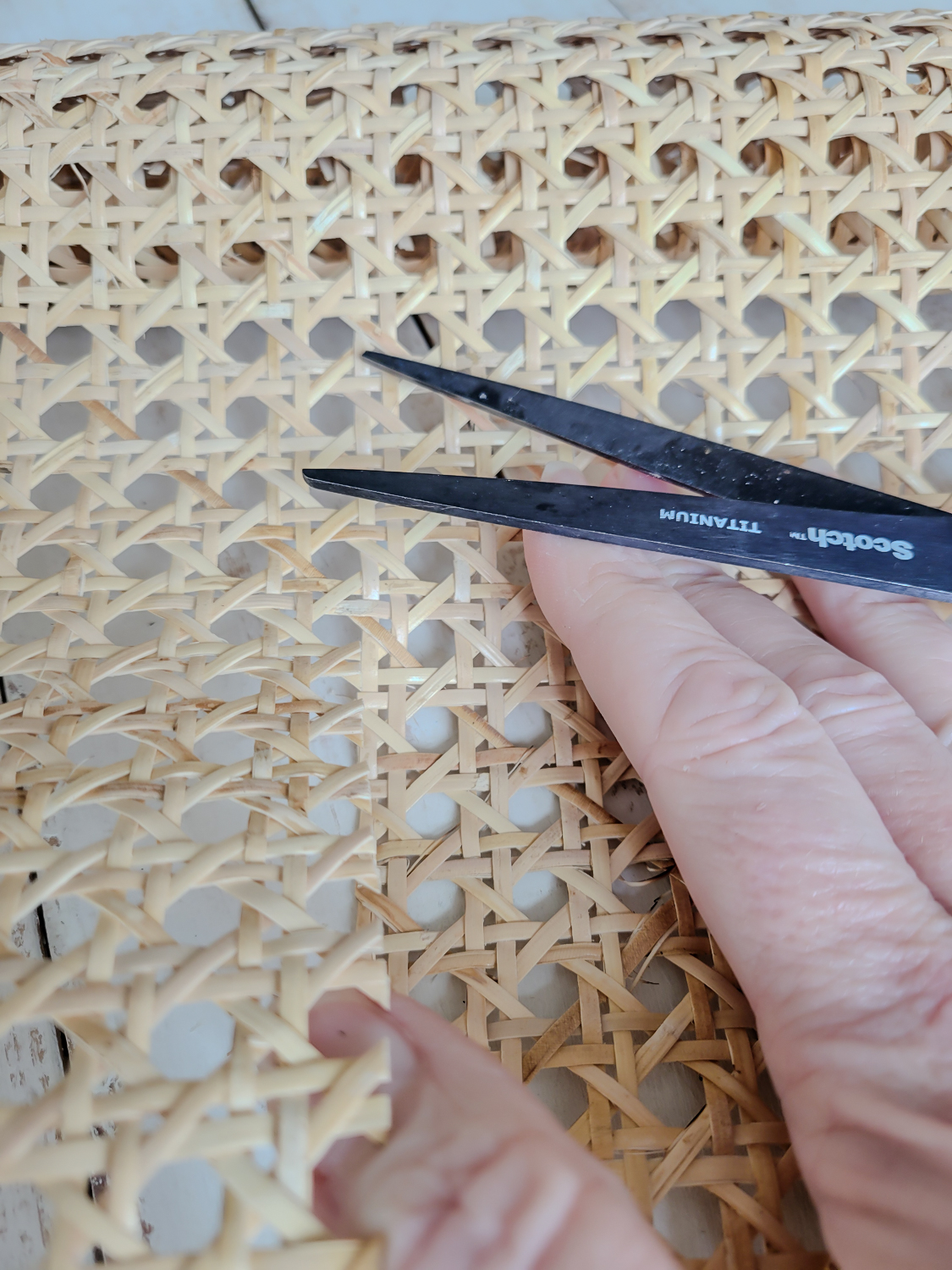 How To Make A Cane Wrapped Vase - Domestically Designed