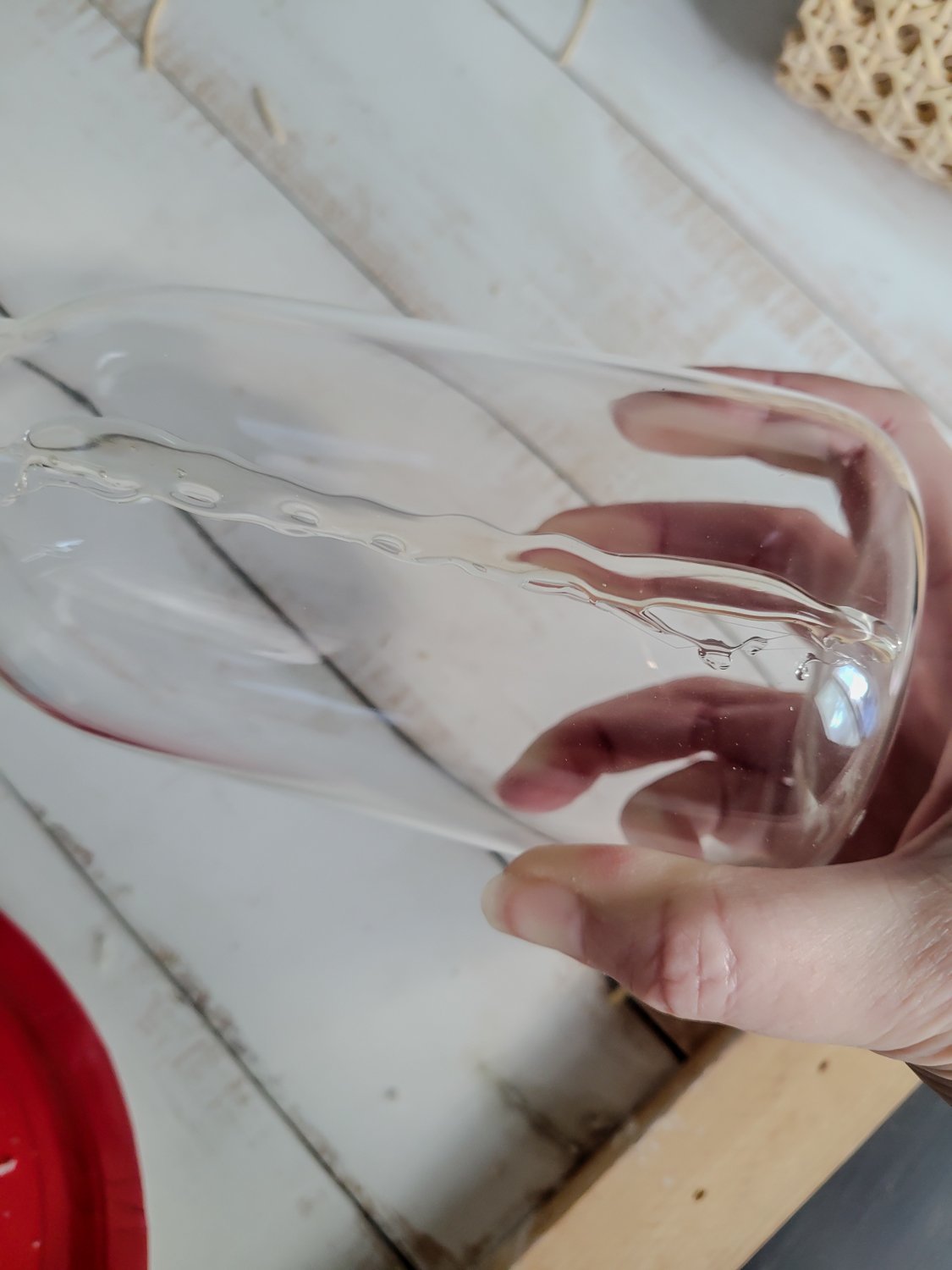 How To Make A Cane Wrapped Vase - Domestically Designed