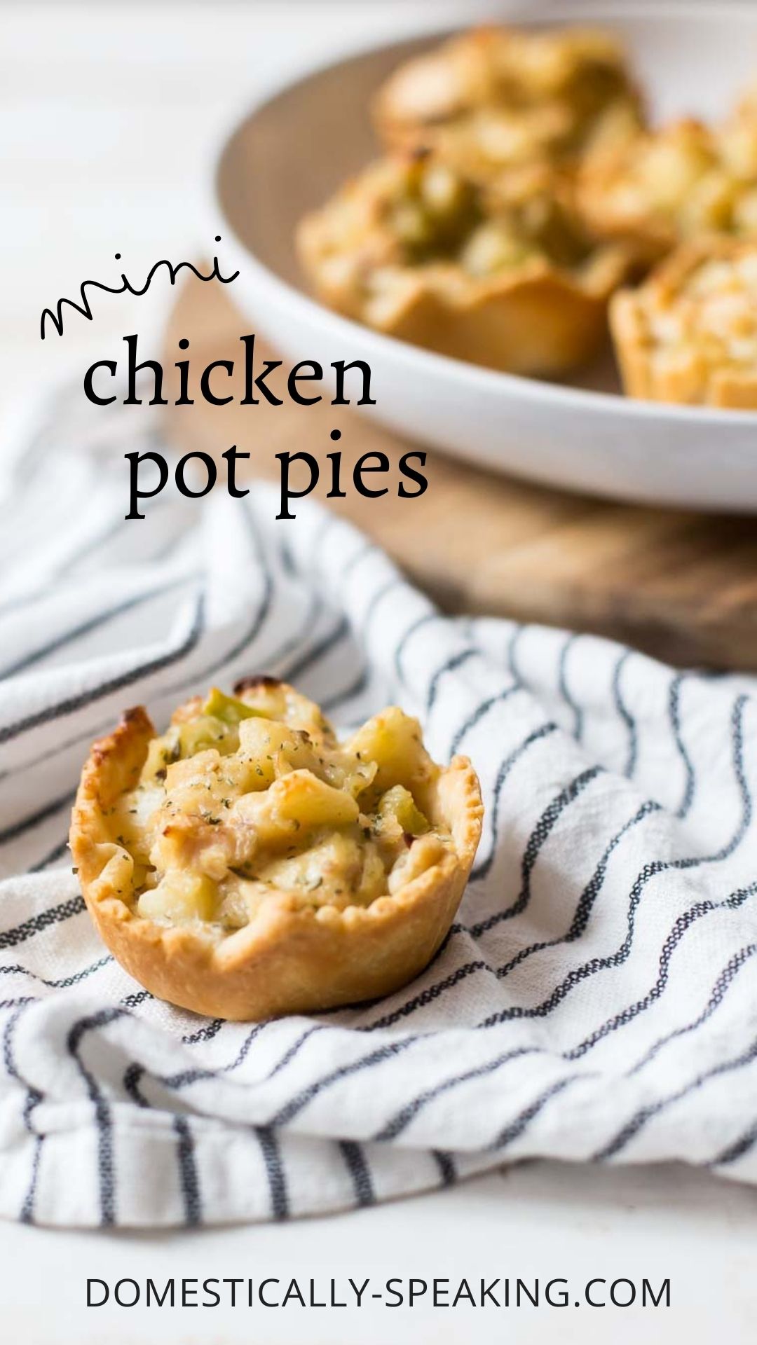 Mini Chicken Pot Pies Recipe - Domestically Speaking