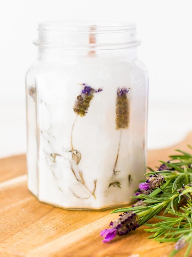 DIY Lavender Candle for Mom - Domestically Speaking