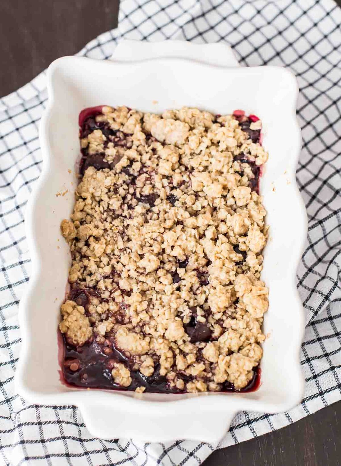 Cherry Crisp with Frozen Cherries - Domestically Speaking
