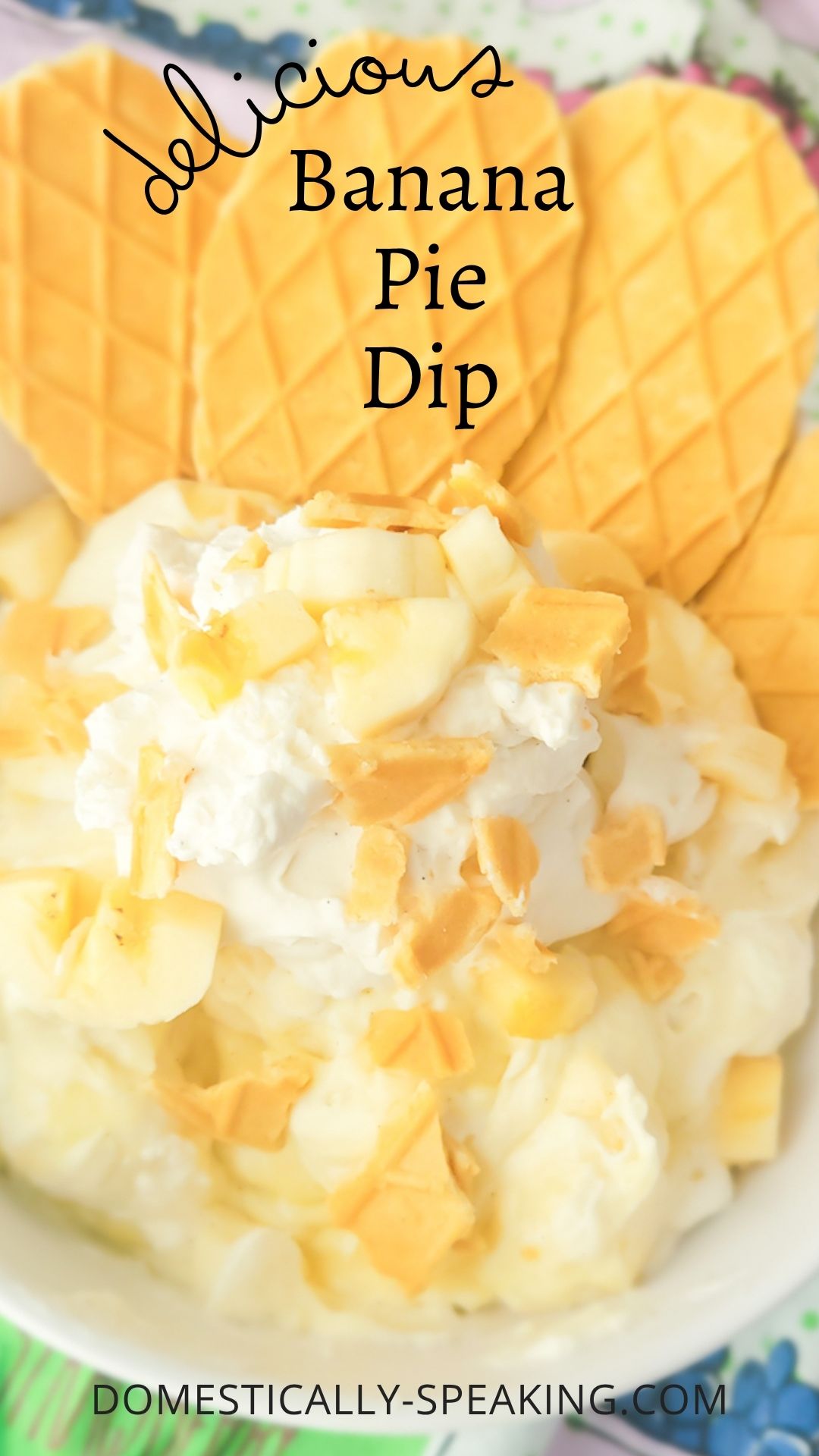 Irresistible Banana Pie Dip Recipe - Domestically Speaking