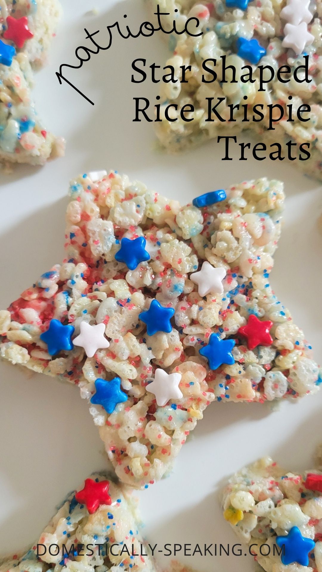 Patriotic Star-Shaped Rice Krispie Treats for the 4th of July ...