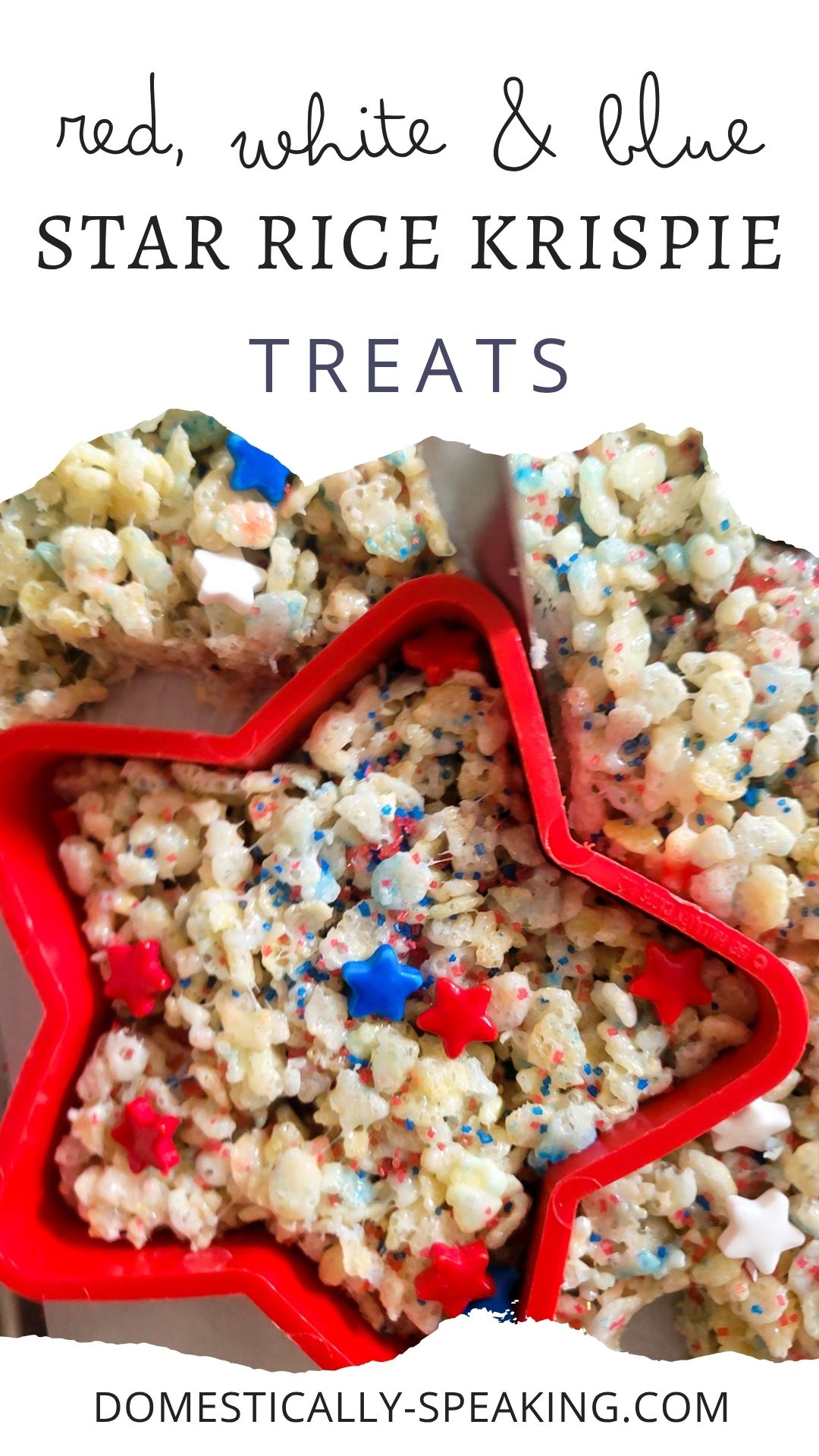 Patriotic Star-Shaped Rice Krispie Treats for the 4th of July ...
