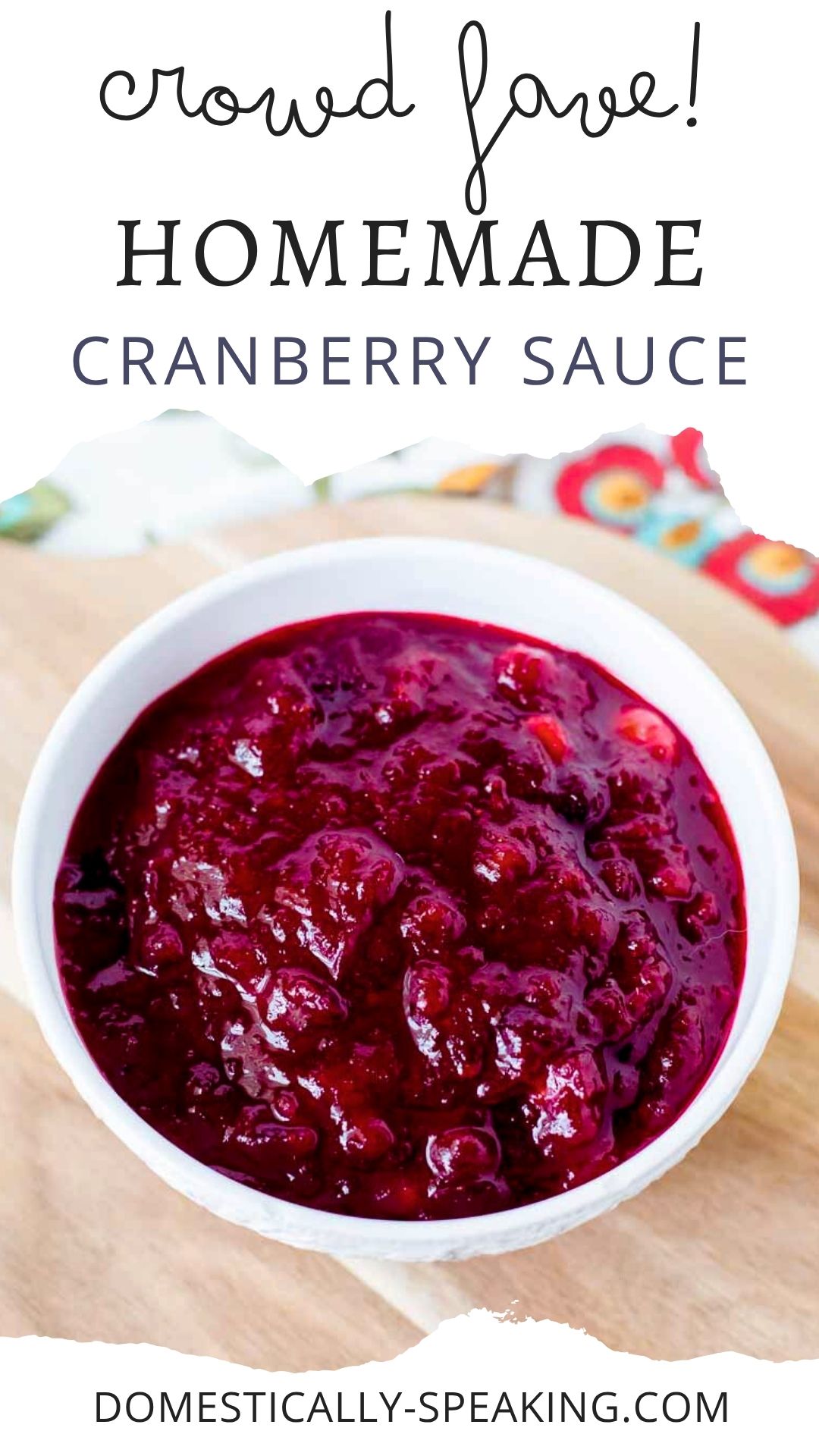 Homemade Spiced Cranberry Sauce Recipe - Domestically Speaking